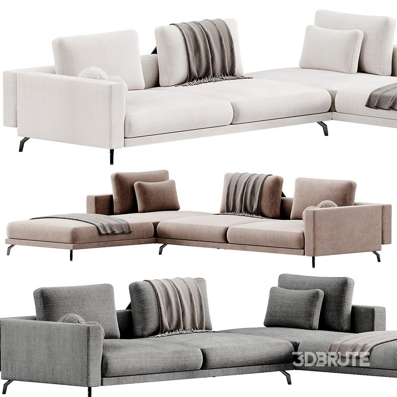 Lione Corner Sofa By Marac 3d model 3dbrute