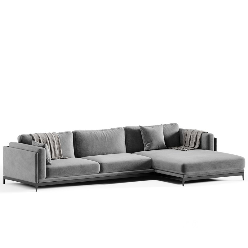 TIME Corner Sofa By Cts Salotti 3d model Buy Download 3dbrute