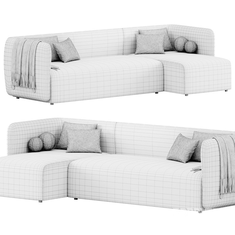 Easy Corner Sofa By Ersa - 3dbrute : 3dmodel furniture and decor