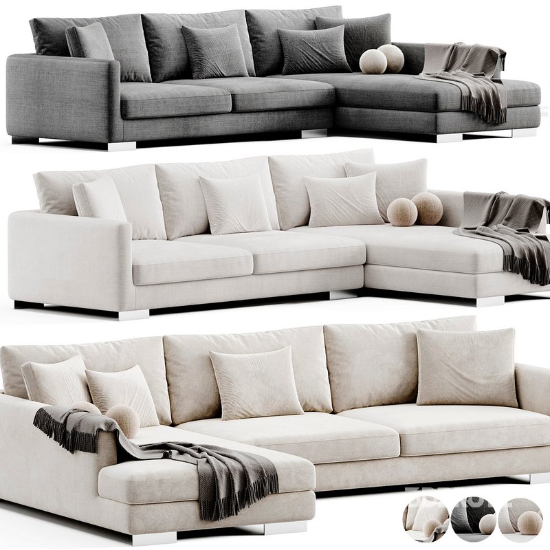Magnum Sofa By Flexform 3d model 3dbrute