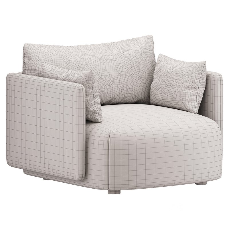 Offset Lounge Chair - 3dbrute : 3dmodel furniture and decor