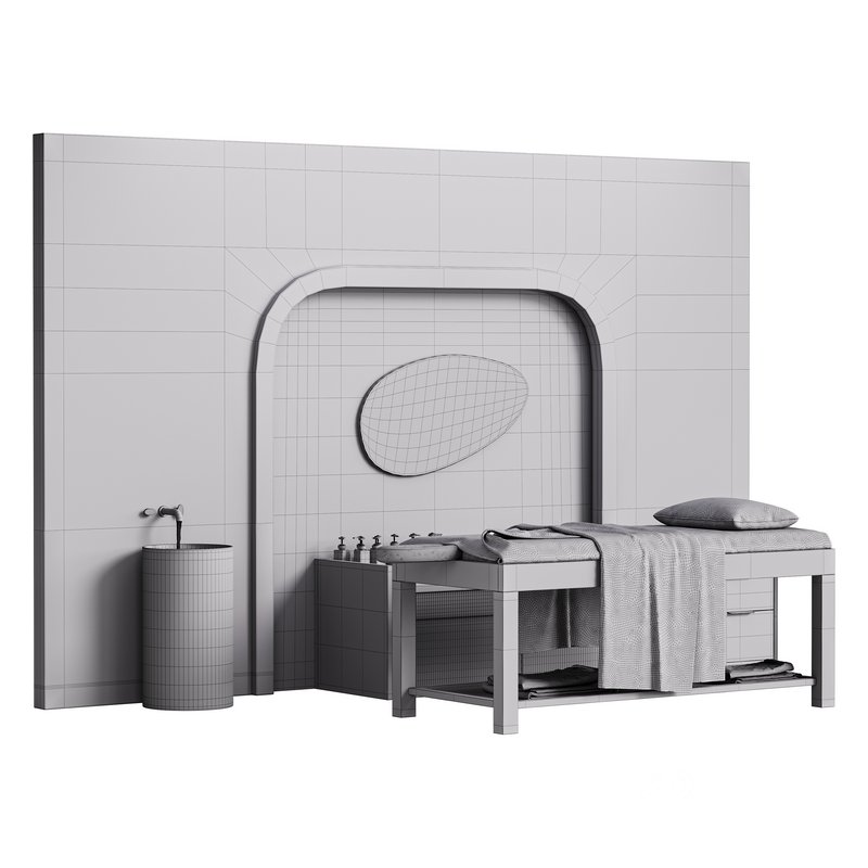 Modern spa and accessories 3d model 3dbrute