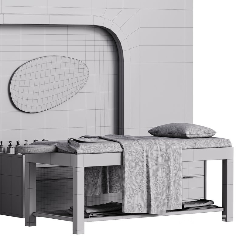 Modern spa and accessories 3d model 3dbrute