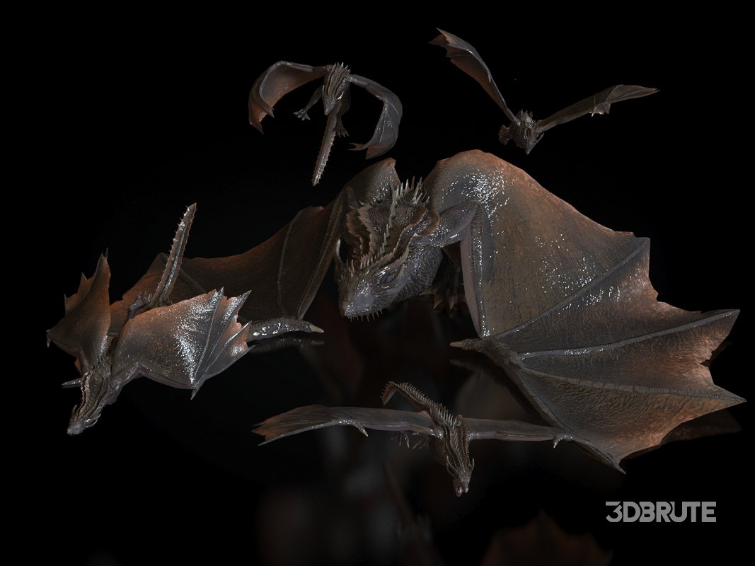 dragon fantasy character 3d model 3dbrute