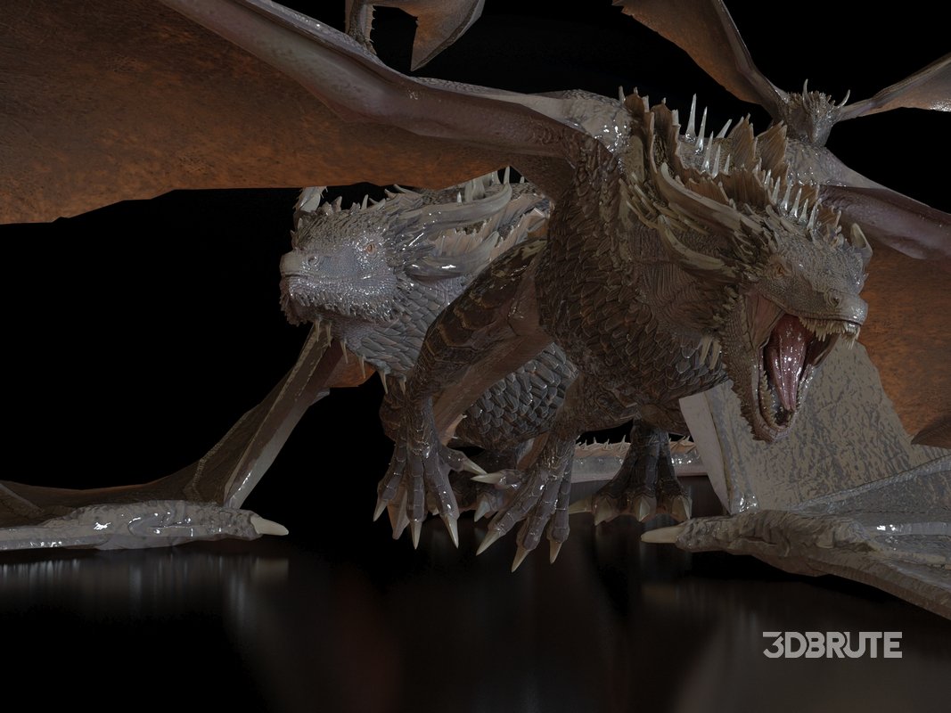 dragon fantasy character 3d model 3dbrute