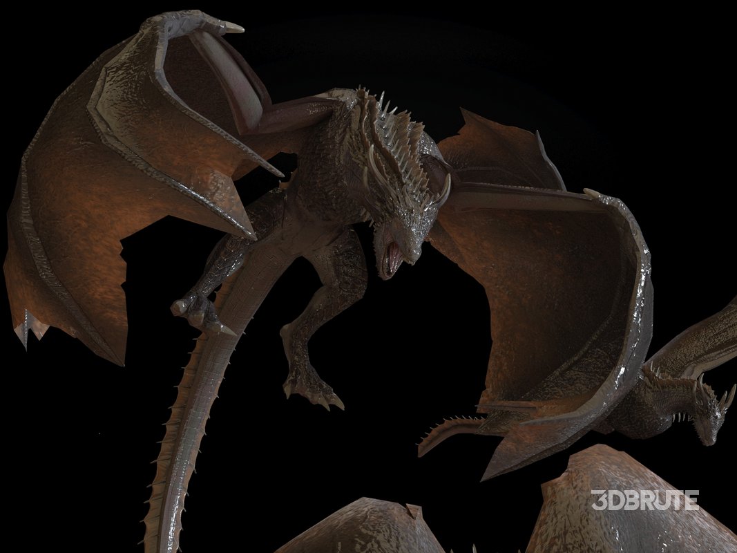 dragon fantasy character 3d model 3dbrute