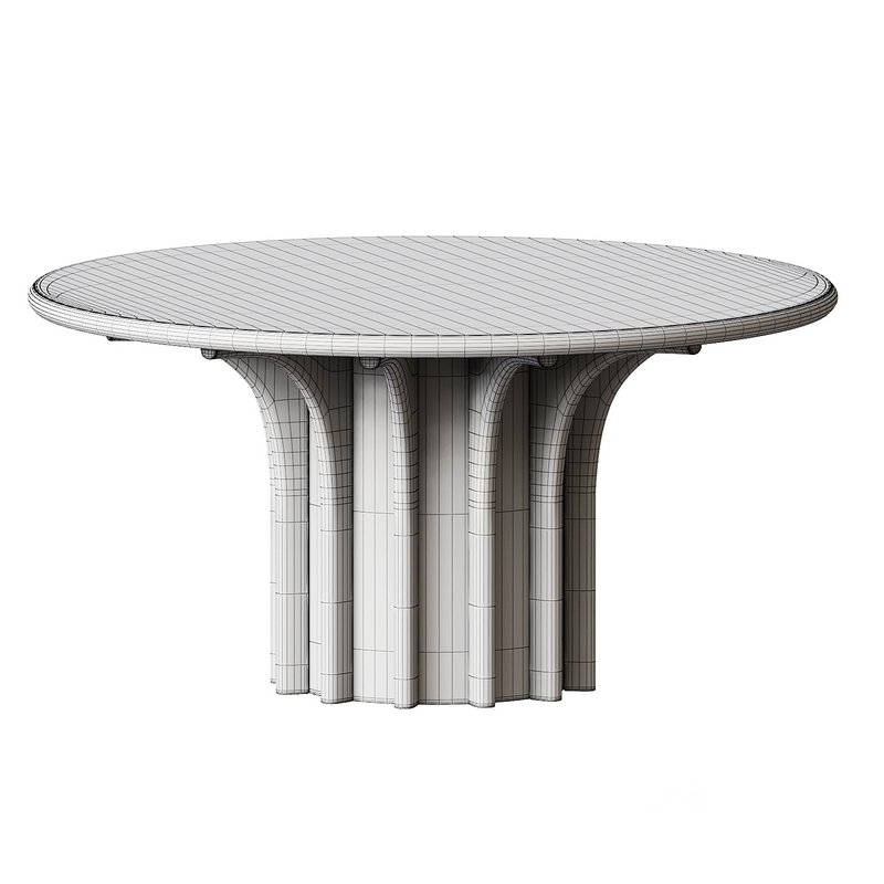 Rib Table Oak Nau 3d model 3dbrute