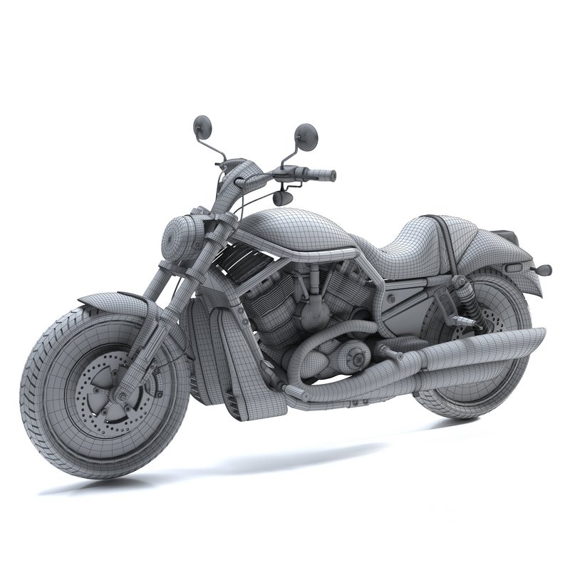 Classic motorcycle 3d model 3dbrute