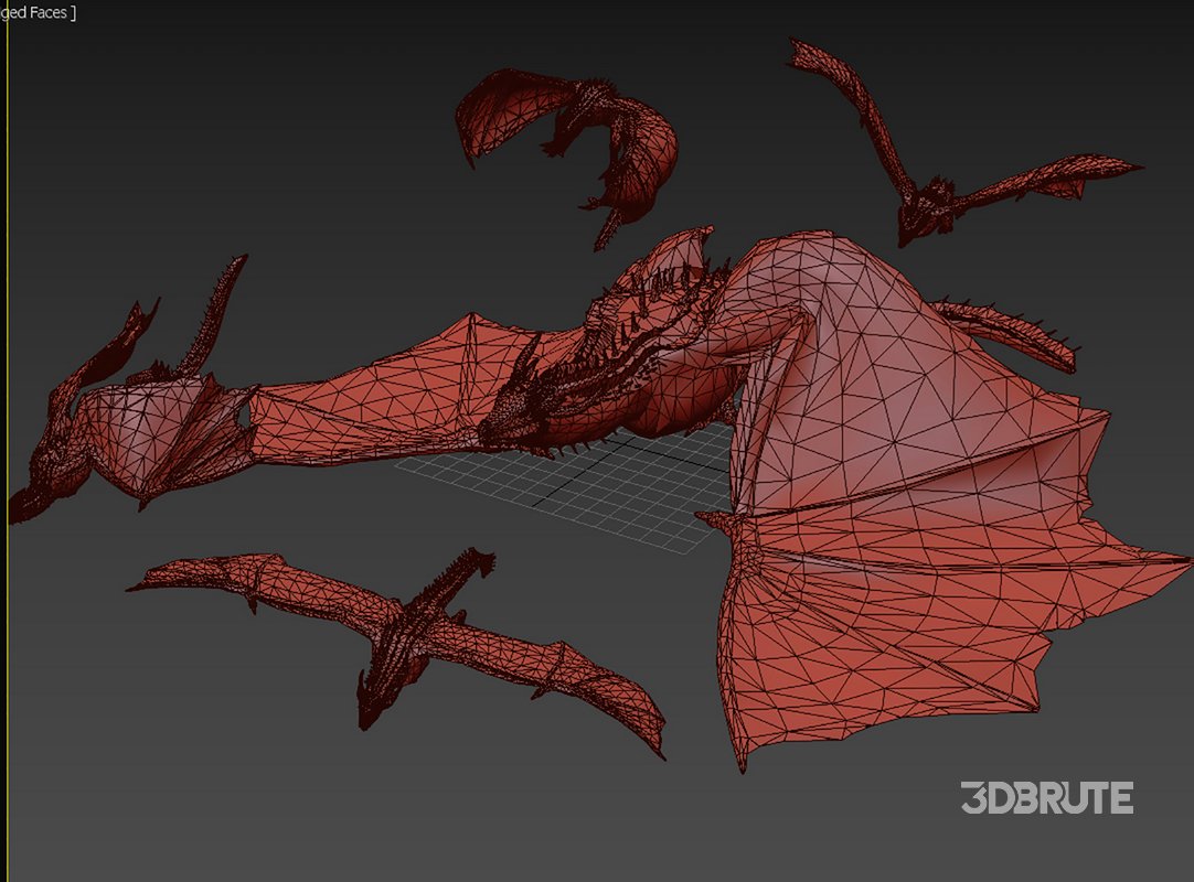 dragon fantasy character 3d model 3dbrute