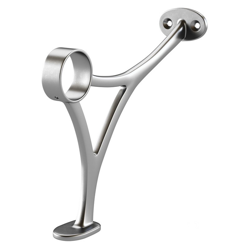 Polished Solid Brass Wall Mount Bar Bracket for Hanging Rail - 3dbrute ...