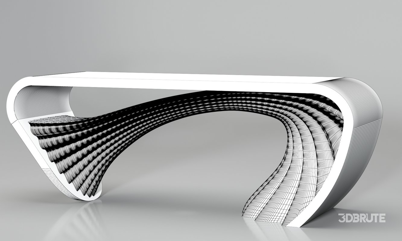 Parametric Wood Table 3d model 3dbrute