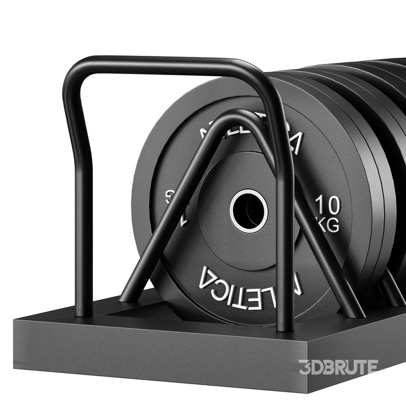 Tusker mobile weight plate rack 3d model 3dbrute