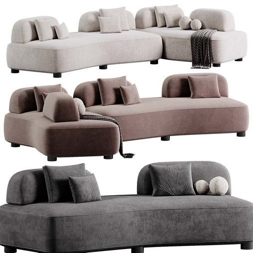 Curve Sofa By Art Nova 01 3d model 3dbrute