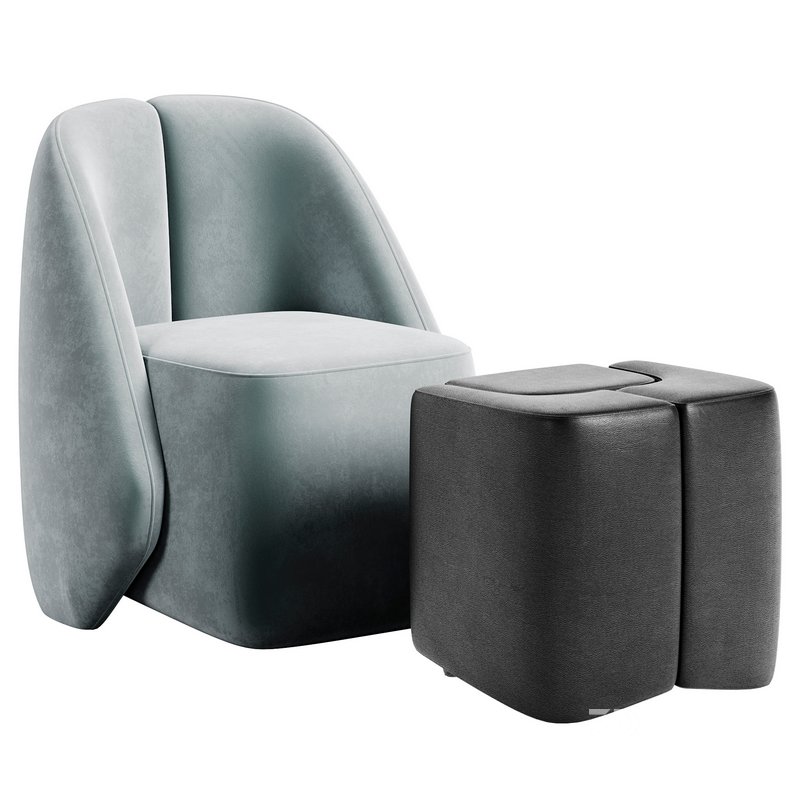 Keren Armchair By Baxter 3d model 3dbrute