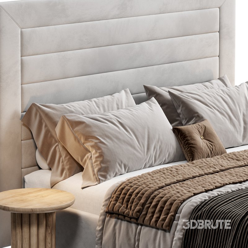 Jessica Bed by matras korona 3d model 3dbrute