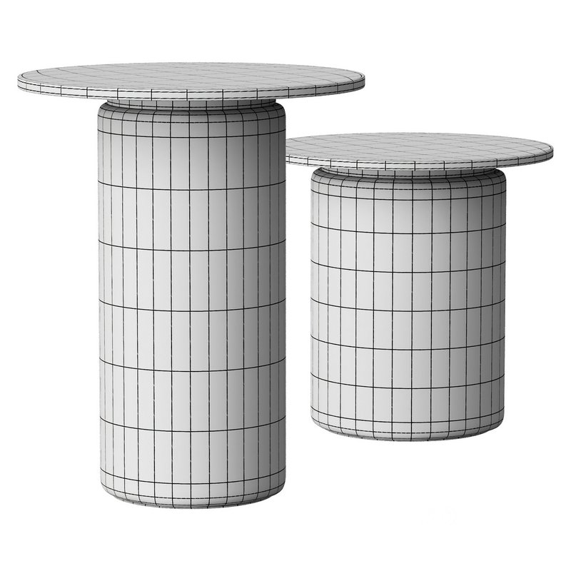 Tall Infinity Glass Side Table 3d model 3dbrute