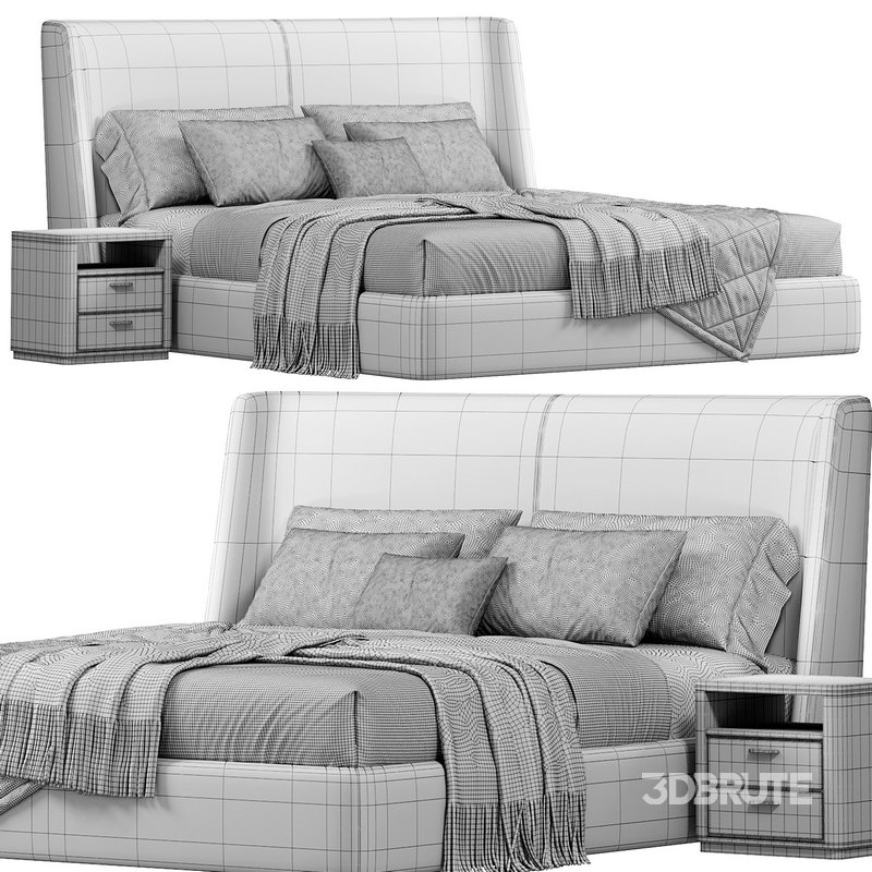 Echo Bed by Domkapa 3d model 3dbrute