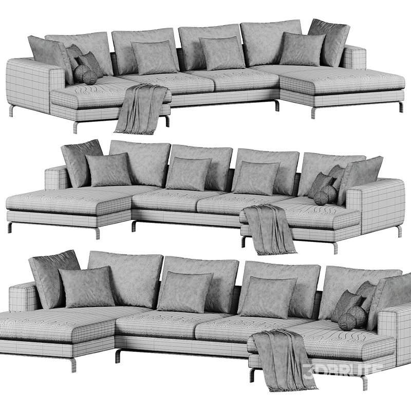 MALIBU Sofa By Linteloo 3d model 3dbrute