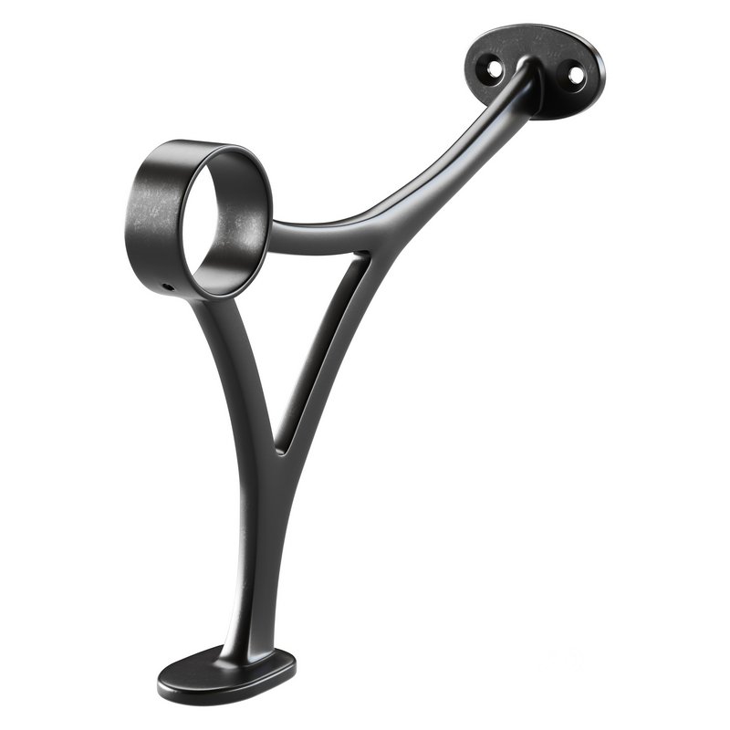 Polished Solid Brass Wall Mount Bar Bracket for Hanging Rail 3d model ...