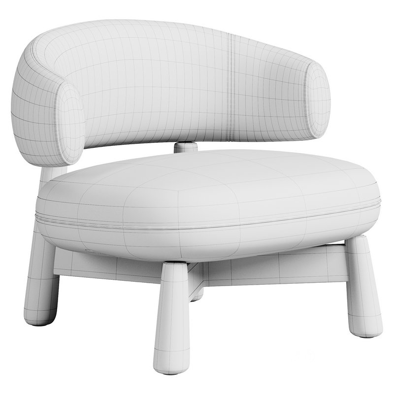 Olaf Armchair By Baxter 3d model 3dbrute