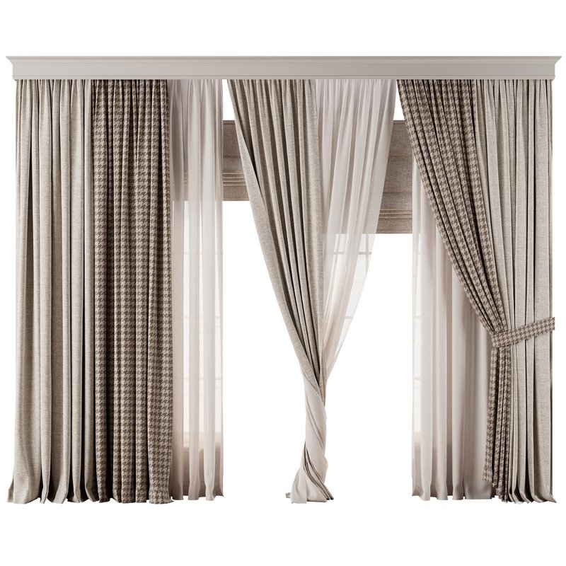 Curtain with Roman 54 3d model 3dbrute