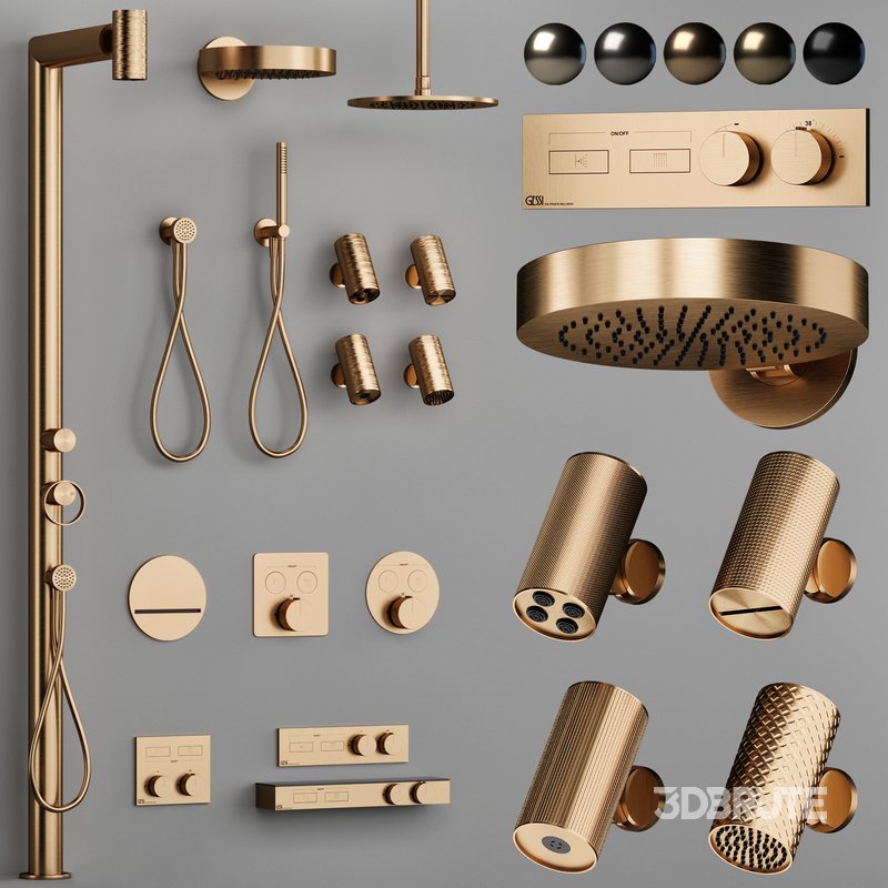 GESSI HABITO bathroom faucet collection 2 3d model 3dbrute