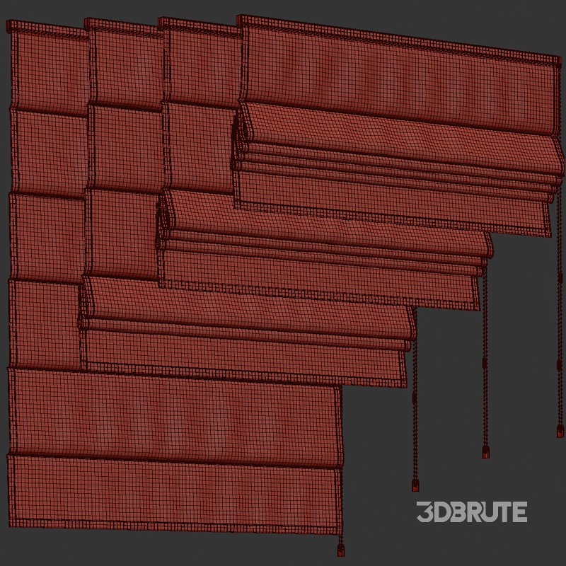 Roman curtain 49 3d model 3dbrute