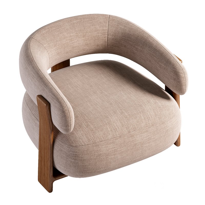 Kave Home Fauteuil Granite Armchair 3d model 3dbrute