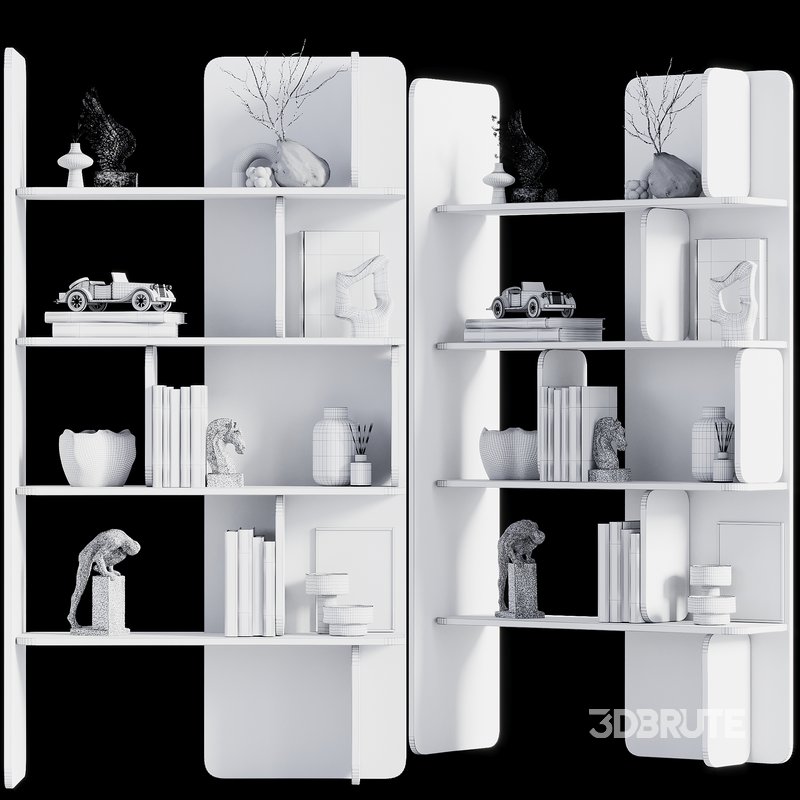 Shelves Decorative - Rack Set 17 3d model 3dbrute