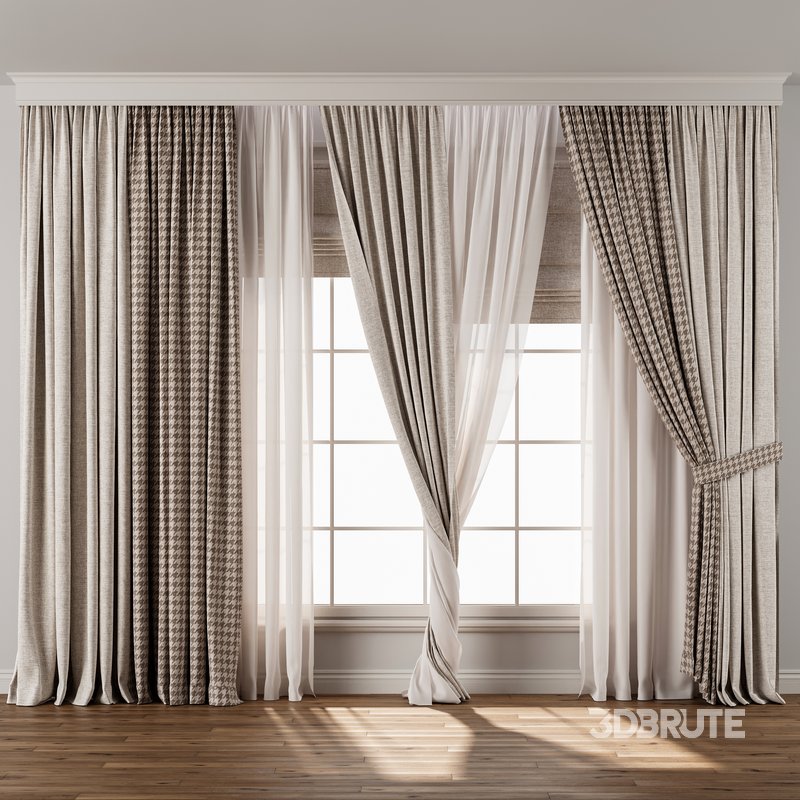 Curtain with Roman 54 3d model 3dbrute