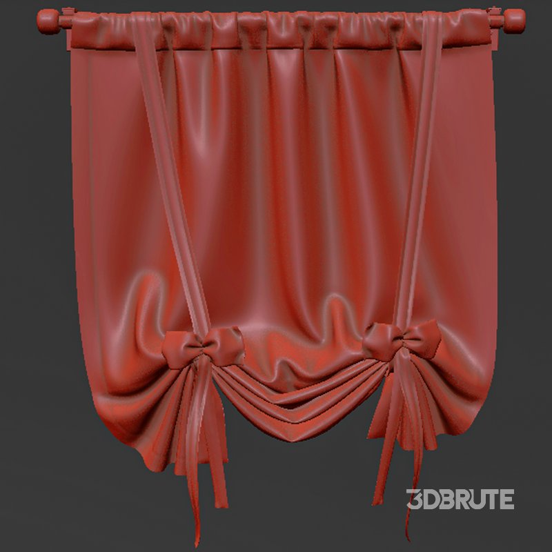 Roman curtain 3d model 3dbrute