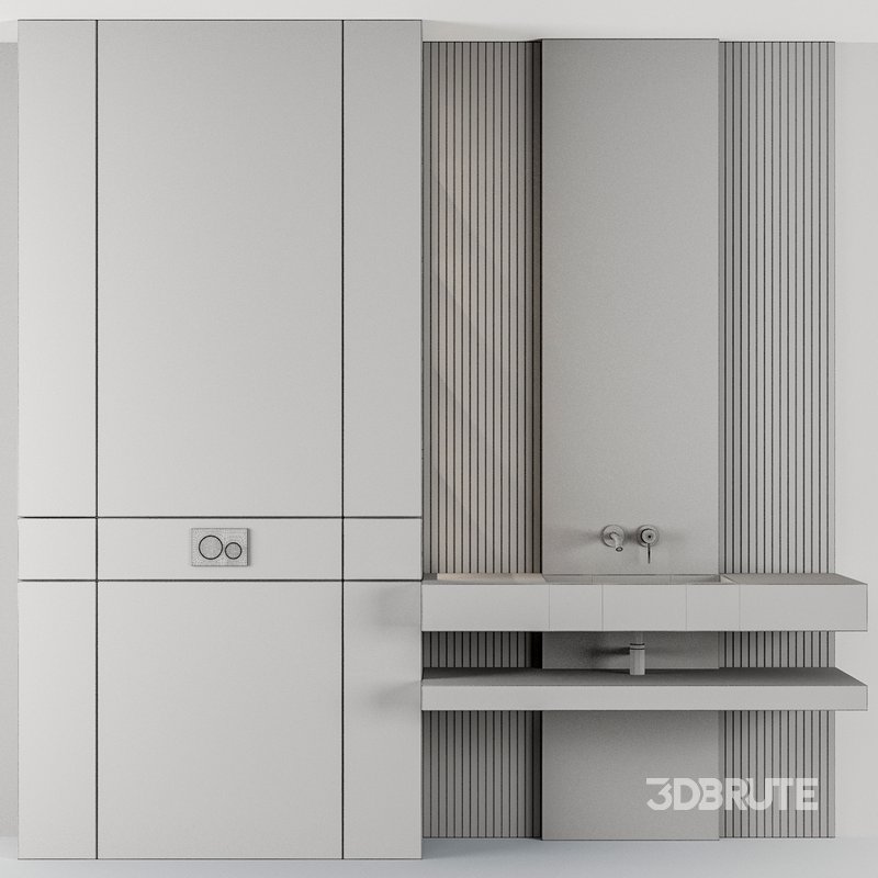 Bathroom furniture B4 3d model 3dbrute