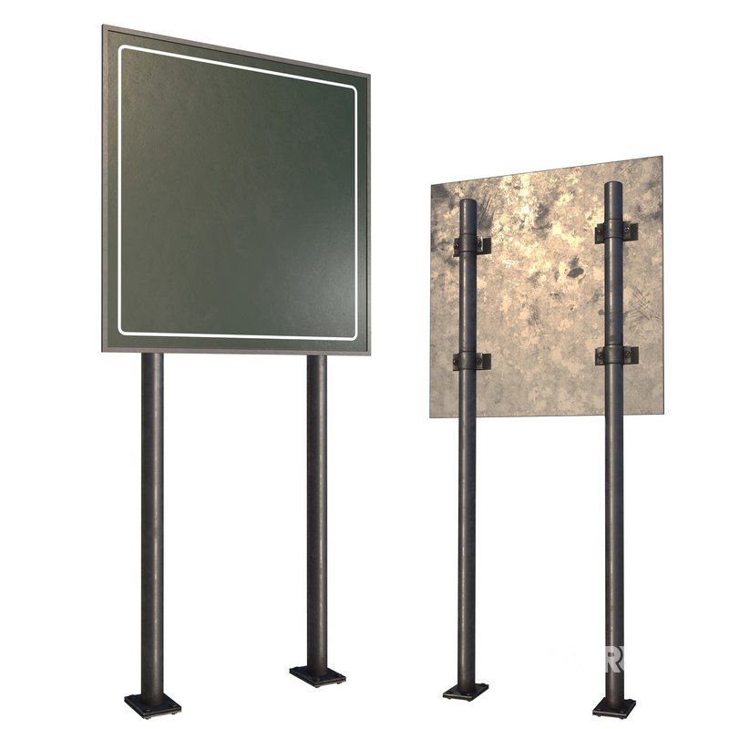 Street Sign-Set 02 3d model 3dbrute