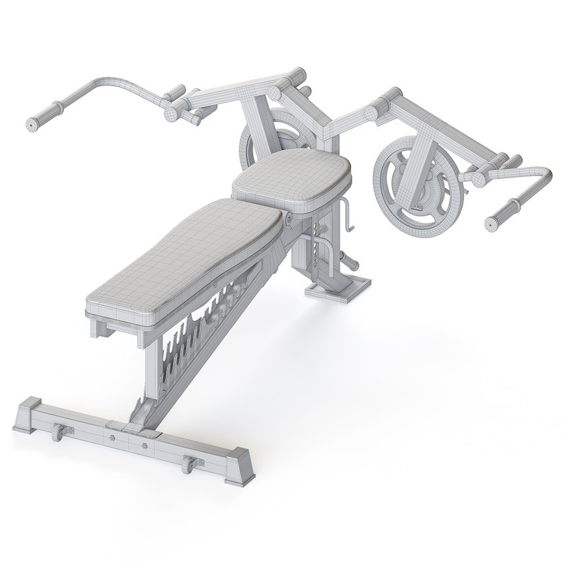 Chest Opening Accessory for Multifunction Bench 3d model 3dbrute