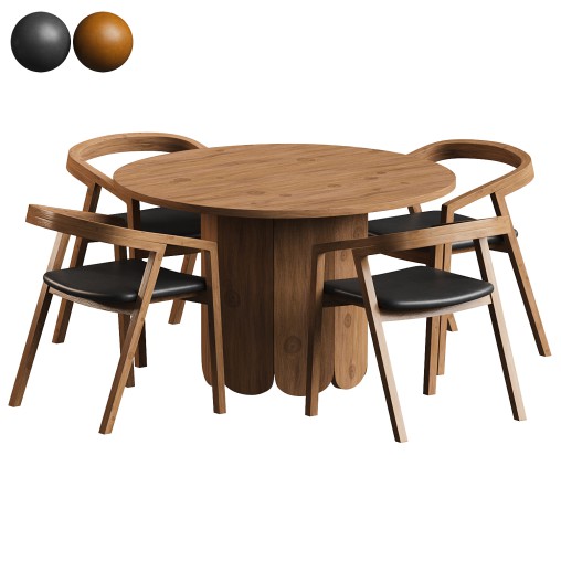 Chair UU Miyazaki and Clifford Table 3d model 3dbrute