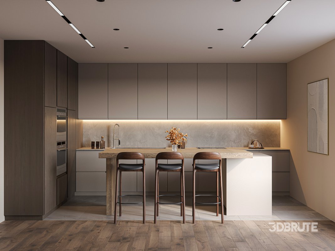 Kitchen Design - Download -3d Models Free -3dbrute