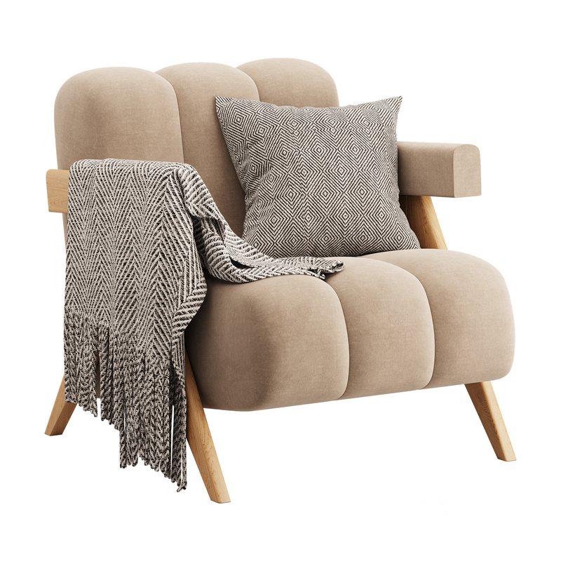 Abstract Arm Chair 3d model 3dbrute