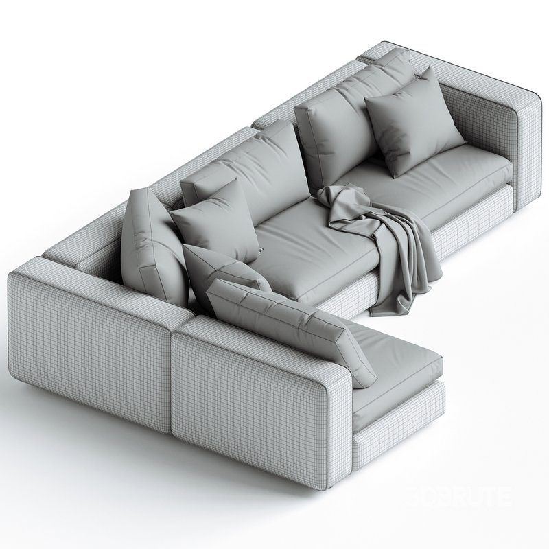 Blanche SOHO sofa Design by Victoria Kameneva - Download -3d Models Free -3dbrute