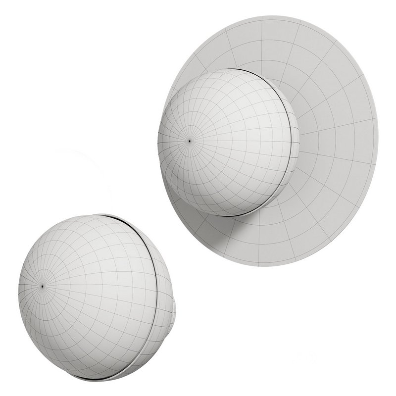 Orb Disc Ruby Watts Lighting Wall Lamp 3d model 3dbrute