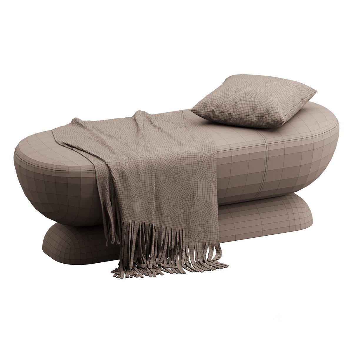 U Bench - 3dbrute : 3dmodel furniture and decor