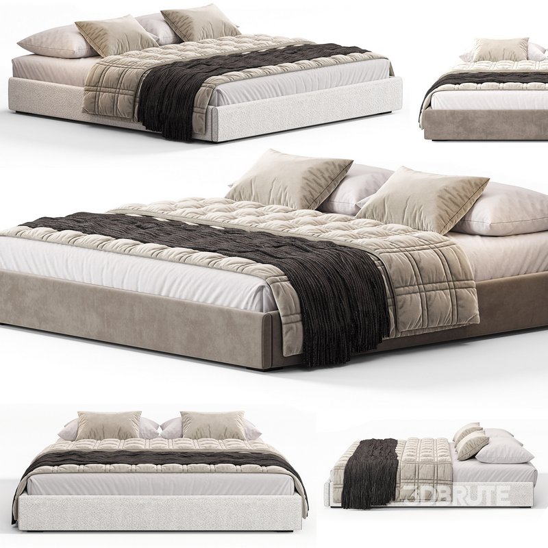 Derek Bed By Meridiani - Download -3d Models Free -3dbrute
