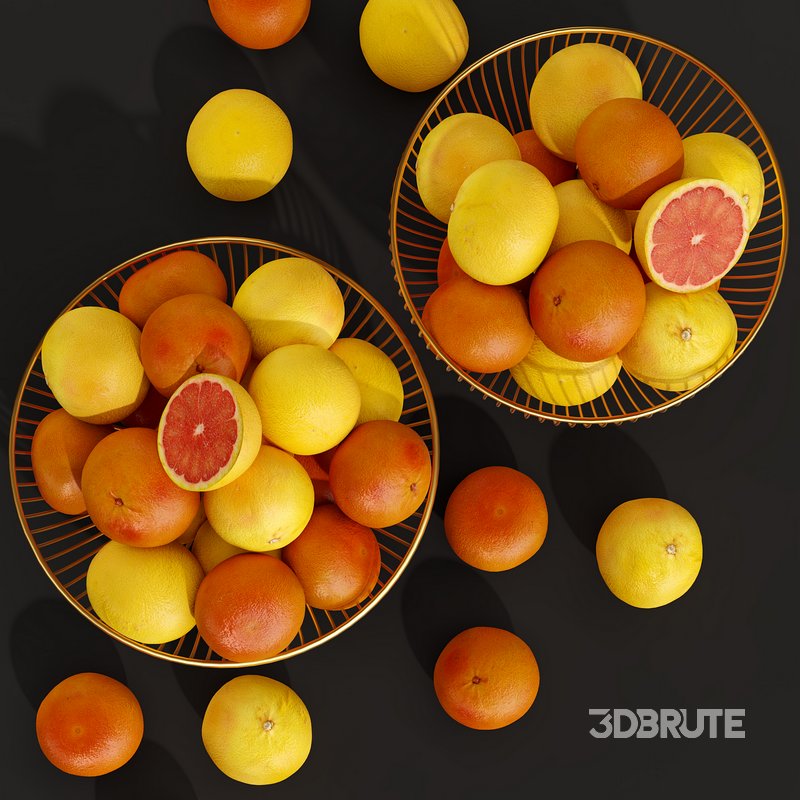 Grapefruit Basket - Download -3d Models Free -3dbrute