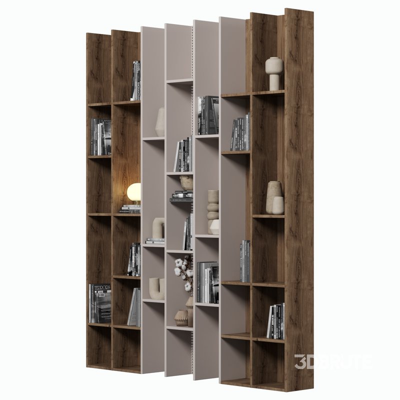 124 bookcase 124 - Download -3d Models Free -3dbrute