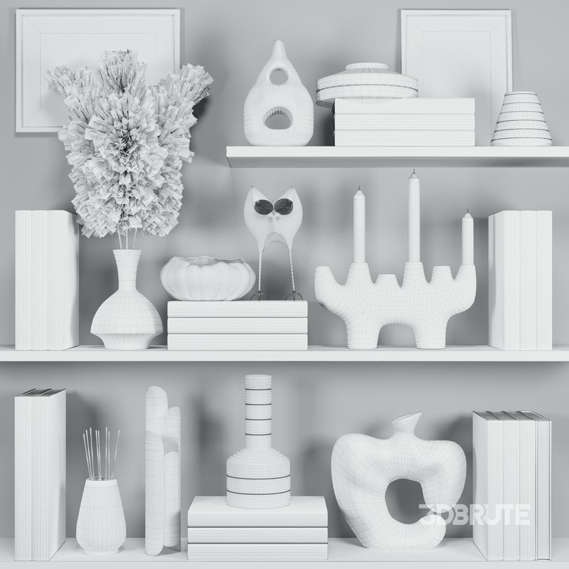 Decorative set 6 3d model 3dbrute