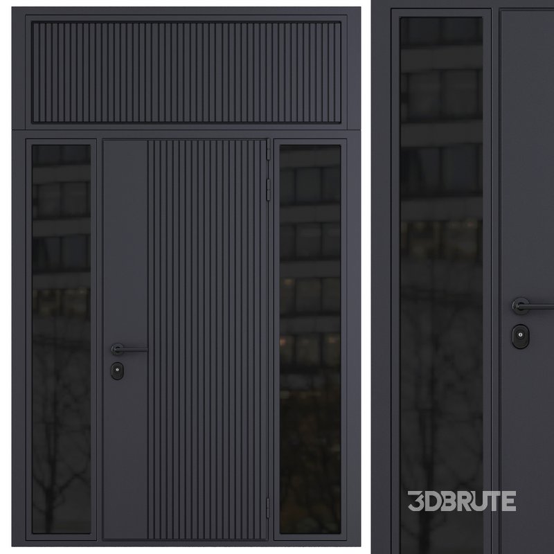Entrance door set143 3d model 3dbrute