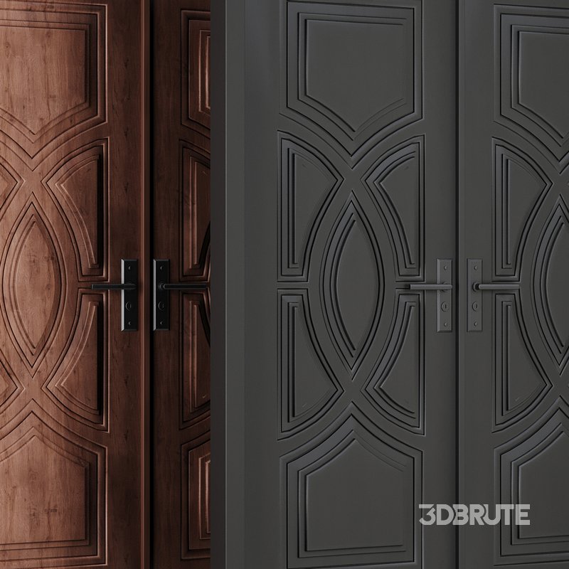 Entrance door set159 - Download -3d Models Free -3dbrute