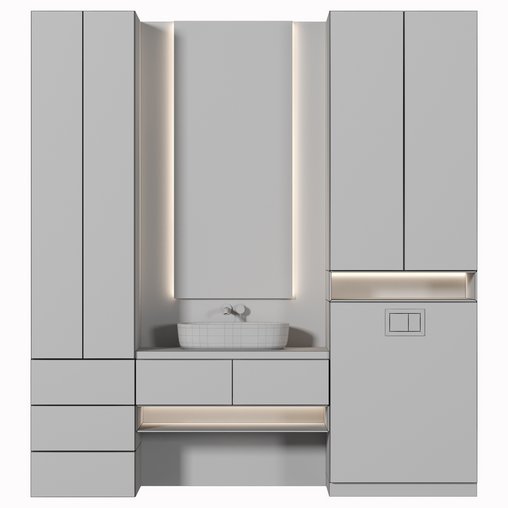 Bathroom Furniture 0200 3d model 3dbrute