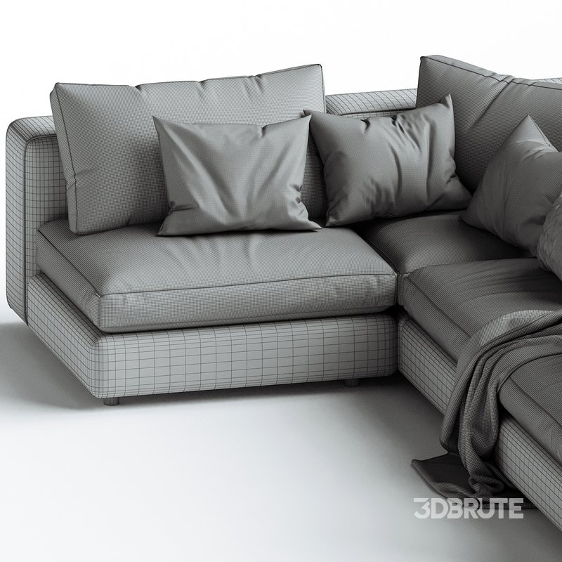 Blanche SOHO sofa Design by Victoria Kameneva - Download -3d Models Free -3dbrute