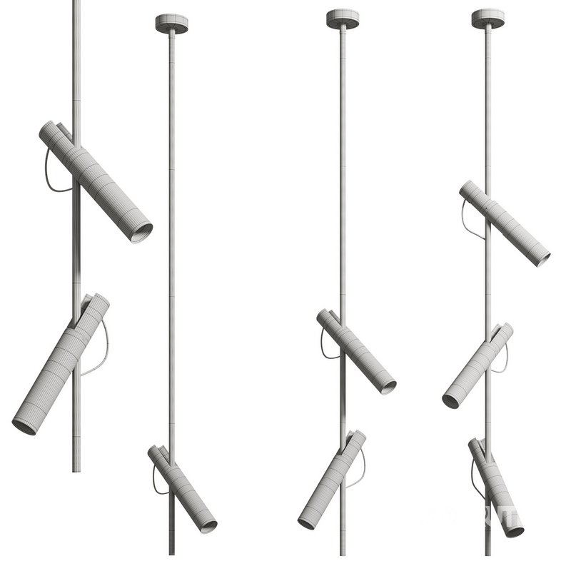 Ansel Pendant Spot Light 3d model 3dbrute