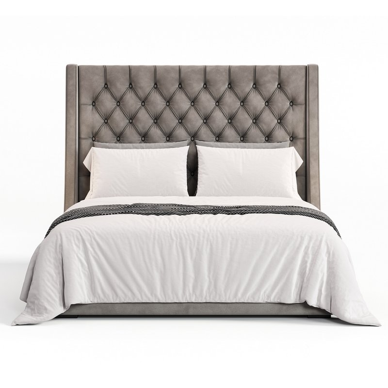 Barron Beds Zoya Grandeur Curved Wingback Bed - 3dbrute : 3dmodel ...